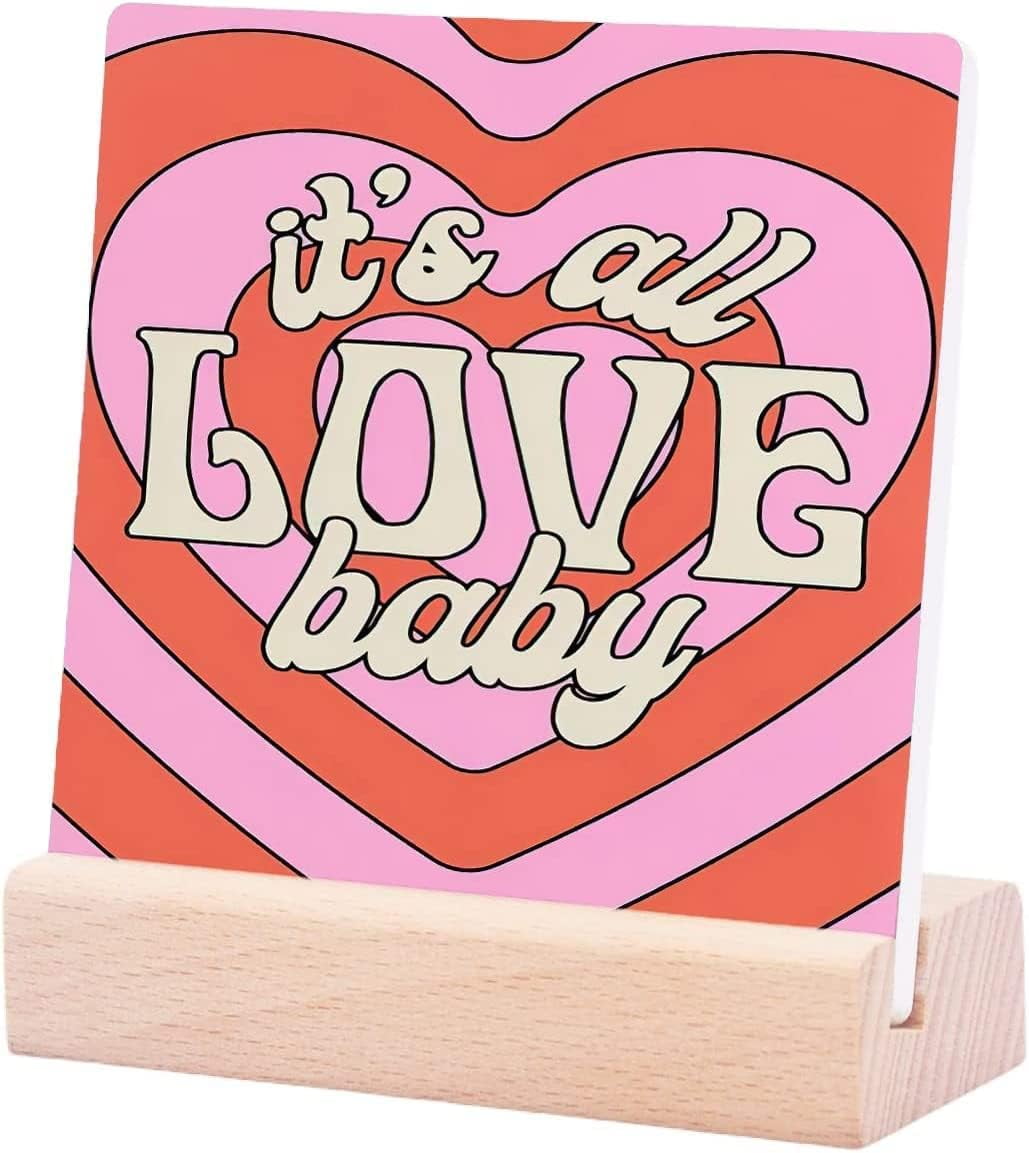 It's All Love, Inspirational Desk Quote Sign Office Motivational Gifts ...
