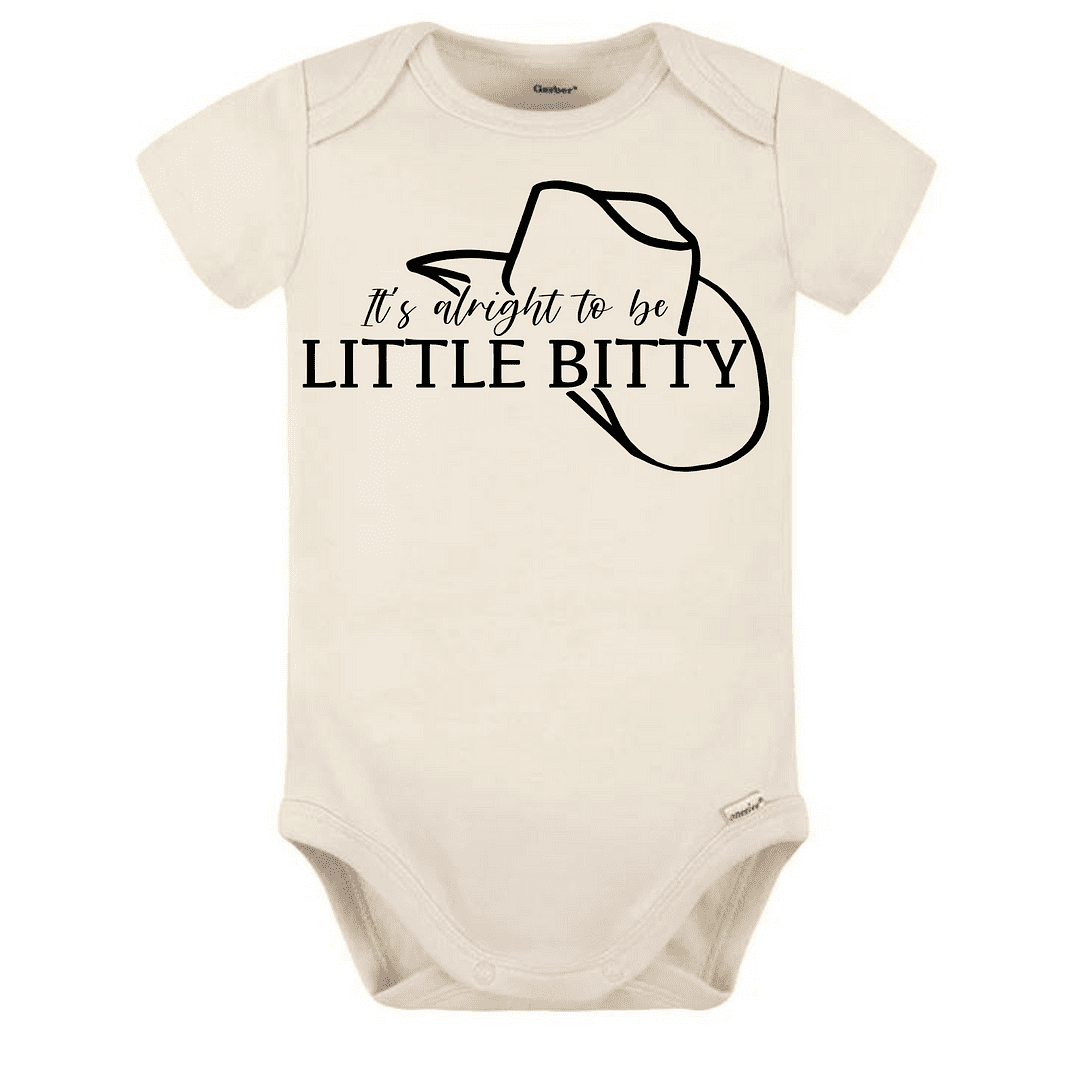 It's Alright to be Little Bitty Onesie®, Pregnancy Announcement, Western, Country - Walmart.com