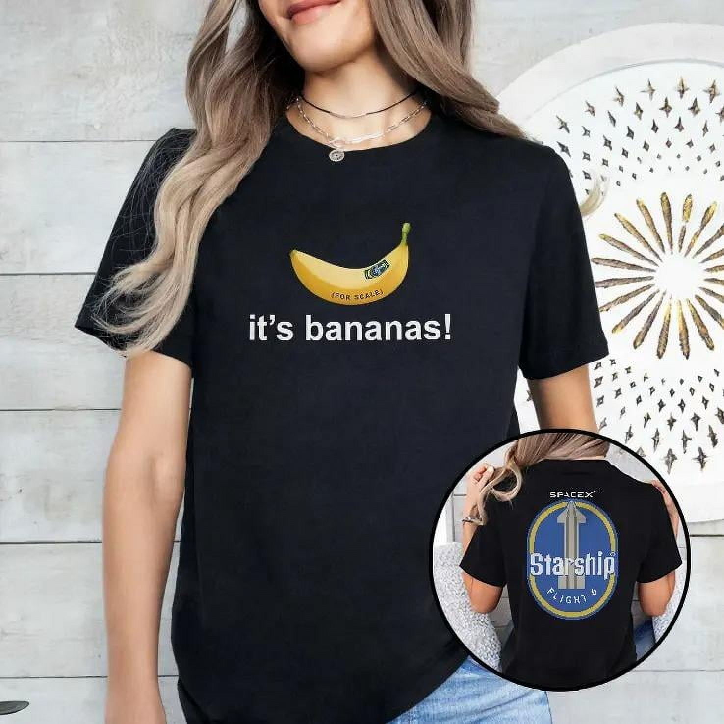 It’s Banana Spacex Starship Flight 6 T Unisex Comfort Tee T Shirt, Color: Pepper, Size: 4XL ...
