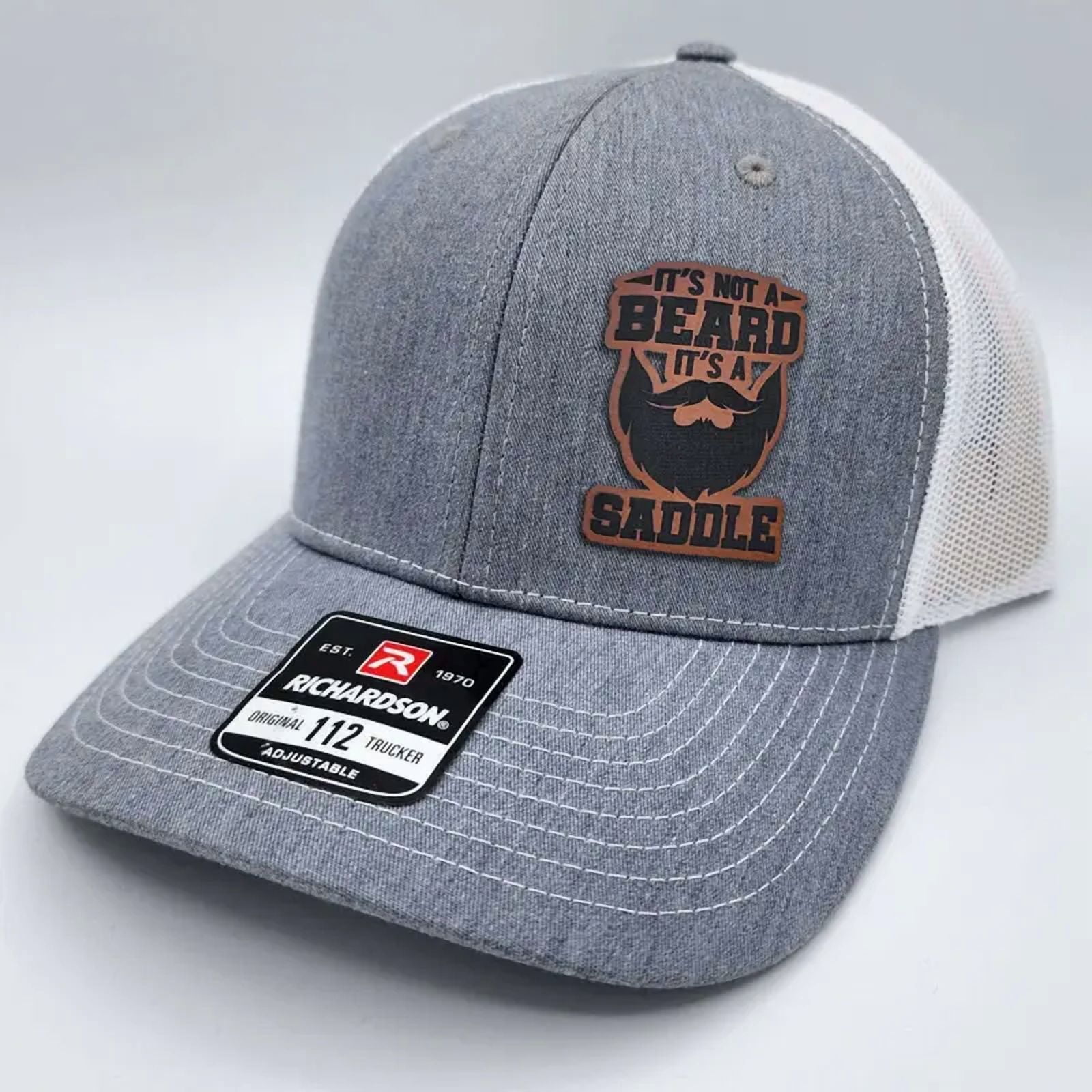 It’s Not A Beard Trucker Hat, Adjustable Snapback Cap Featuring Leather ...
