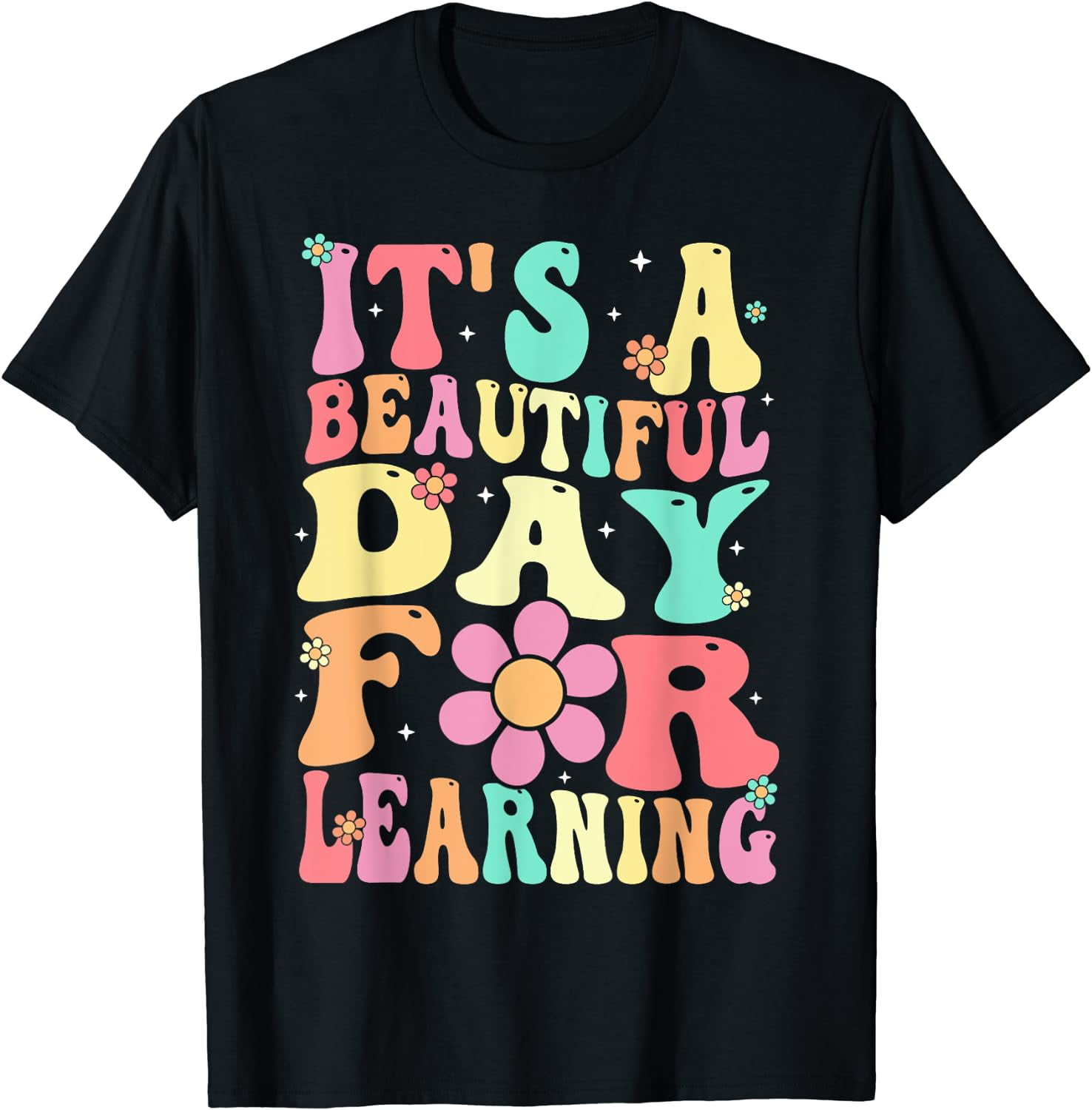 It's Beautiful Day For Learning Retro Teacher Students Women T-Shirt ...