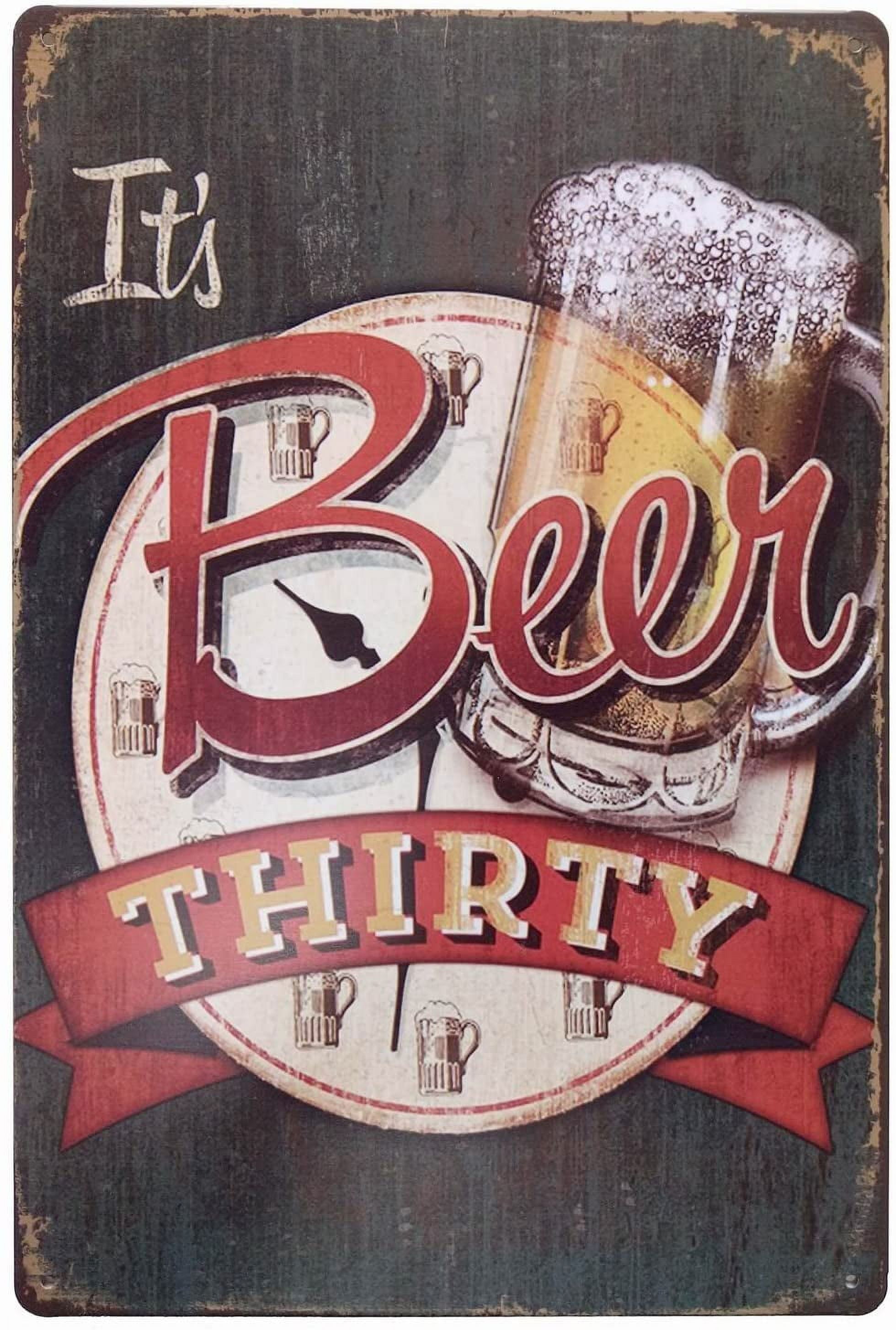 It's Beer Thirty Vintage Funny Home Decor Tin Sign Retro Metal Bar Pub ...