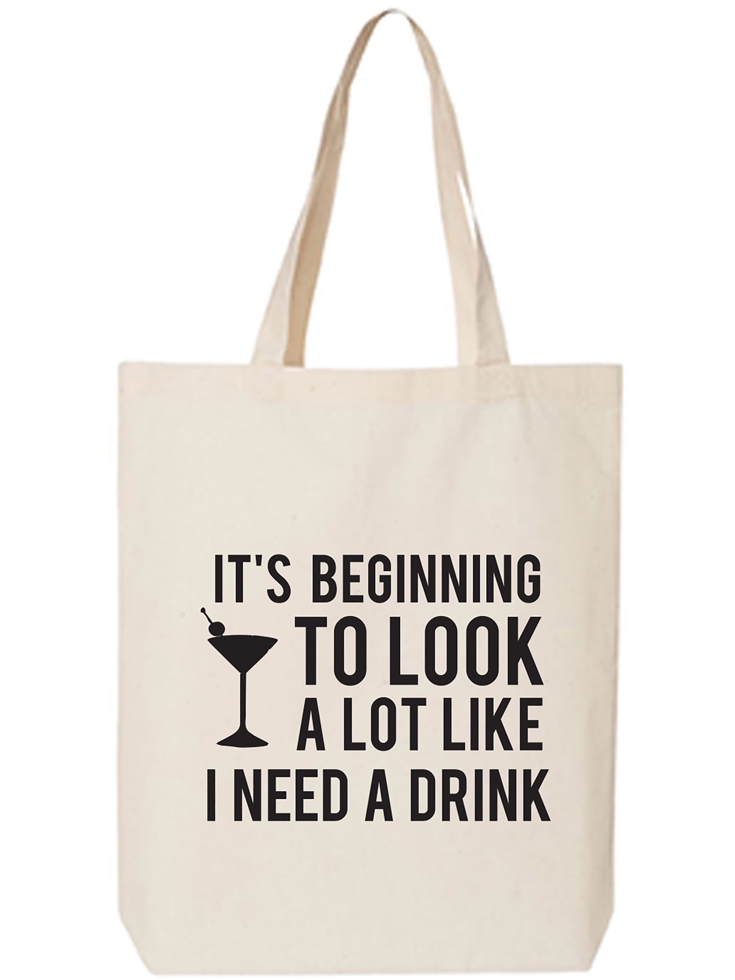 It's Beginning To Look A Lot Like Cotton Canvas Tote Bag - Walmart.com