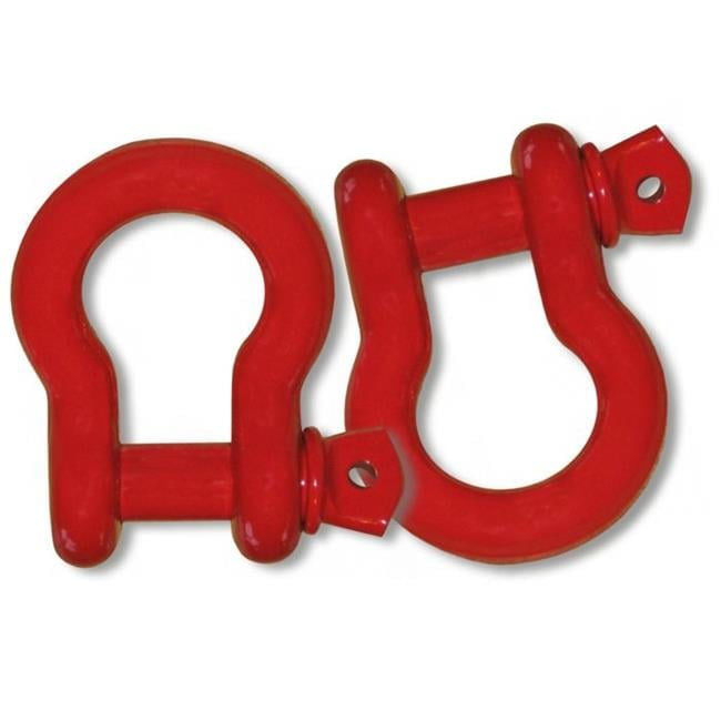 (It's Big!) 1 inch MEGA D-Shackles - PATRIOT RED Powdercoated (PAIR ...