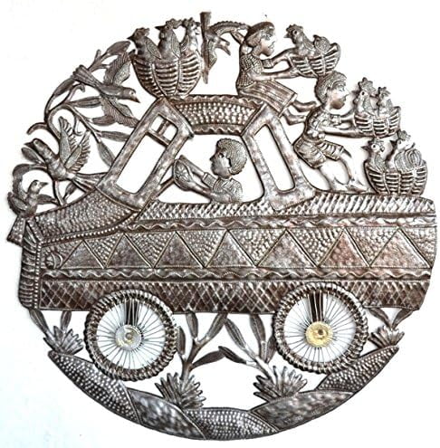 It's Cactus Tap Tap Truck with Chickens Haitian Wall Art, 23 in. x 23 ...