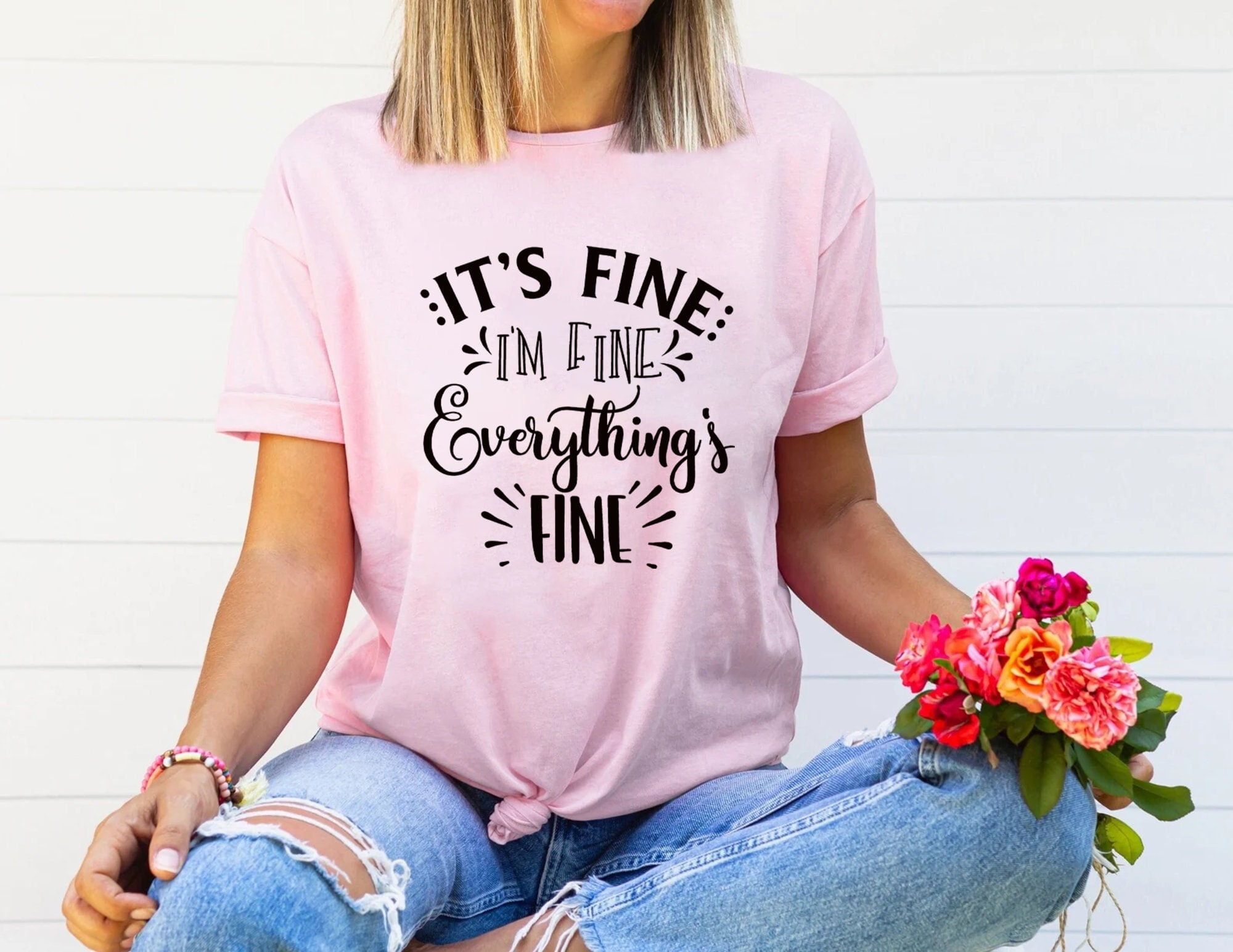 It's Fine I'm Fine Everything Is Fine Shirt, Funny Shirts, Matching ...