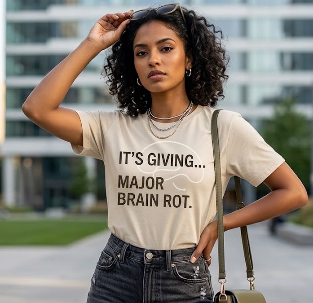 It's Giving Major Brain Rot T-Shirt | Funny Gen Z Internet Meme Slang ...