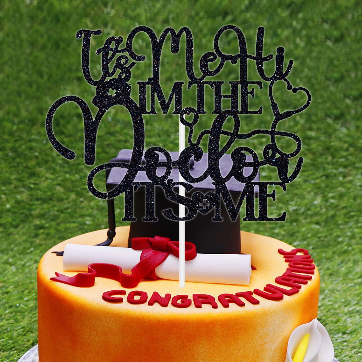 It’s Me Hi AJH3 I’m the Doctor It’s Me Cake Topper, Congrats Doctor ...