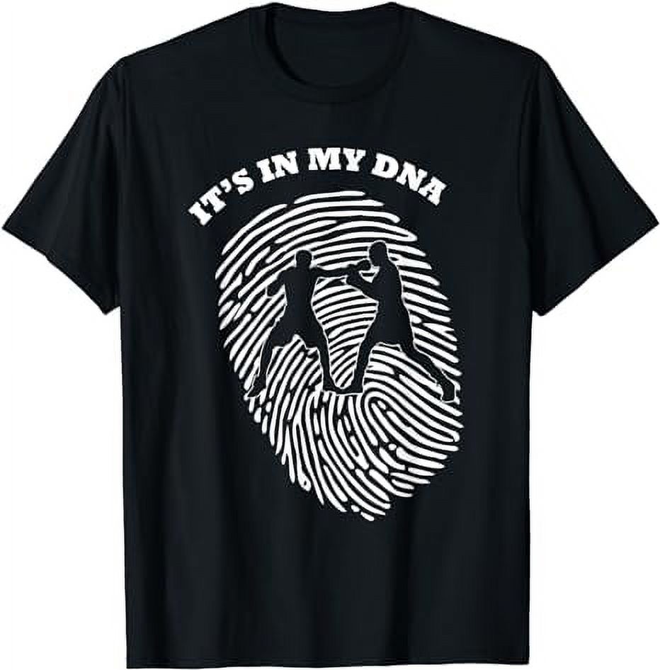 It's In My DNA Boxing Knuckle Boxer Fingerprint Fans Retro T-Shirt ...