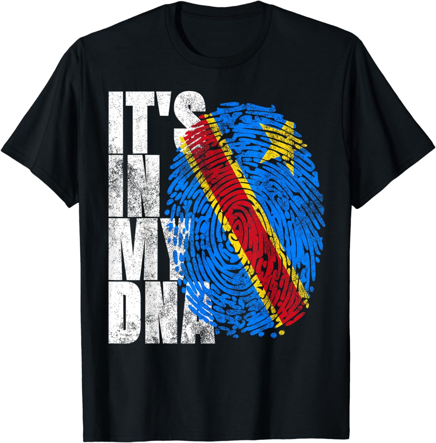 It's In My DNA Congo Vintage African Gifts DR Congo Flag T-Shirt ...