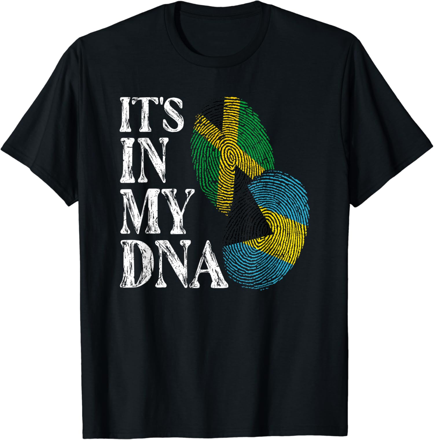 It's In My DNA Jamaican Bahamian Jamaica Bahamas Flag T-Shirt - Walmart.com