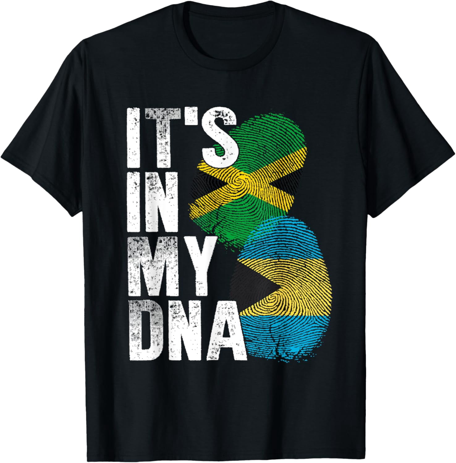 It's In My DNA Jamaican Bahamian Jamaica Bahamas Flag T-Shirt - Walmart.com