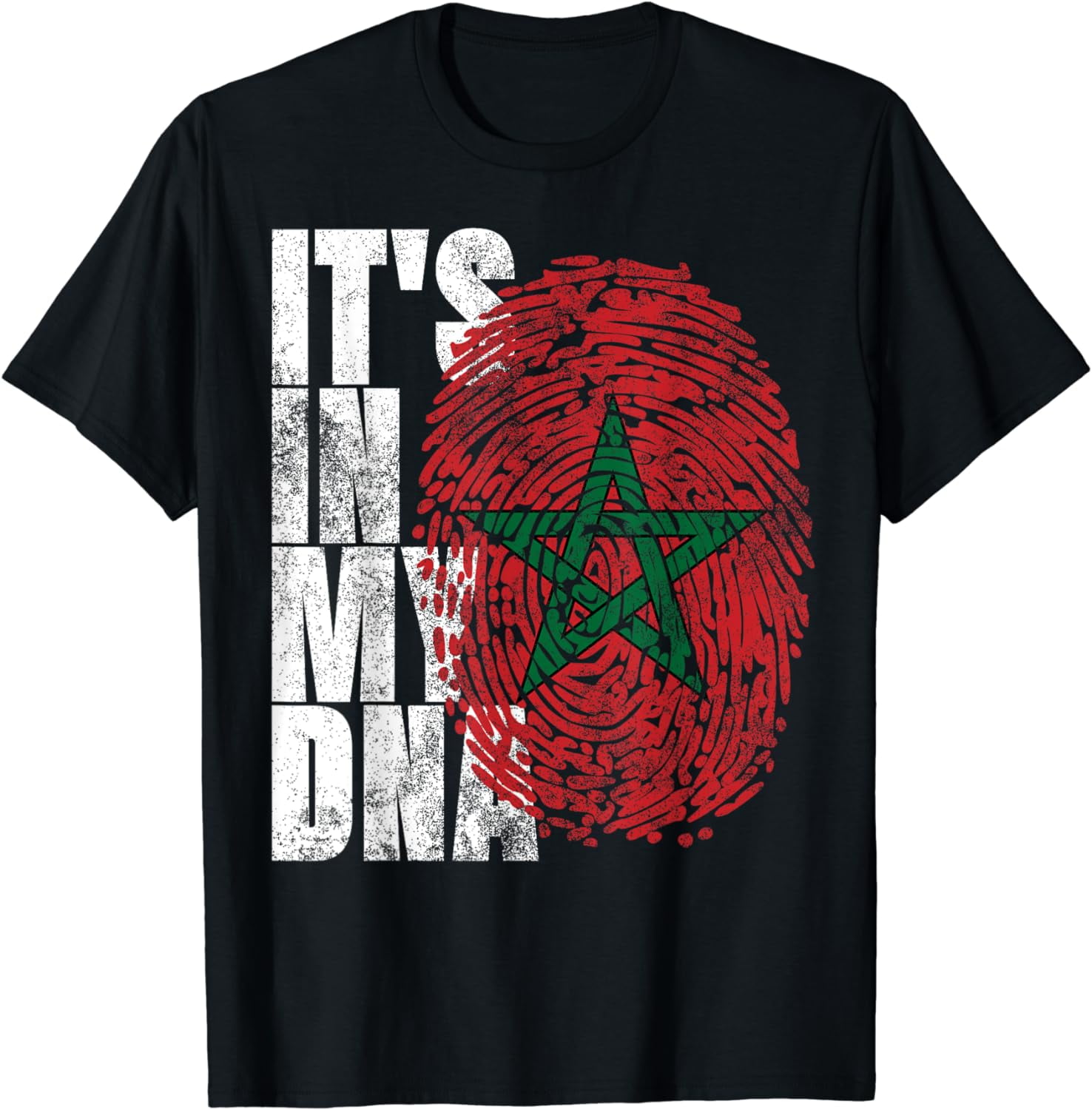 It's In My DNA Moroccan African Gifts Moorish Morocco Flag T-Shirt ...