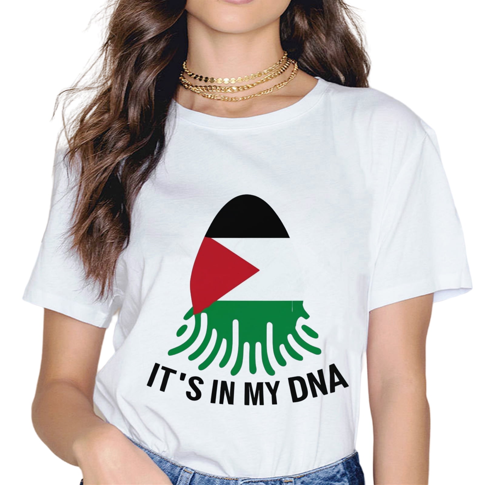 It's In My DNA Palestinian Vintage Palestine Flag Patriotic T-Shirt ...