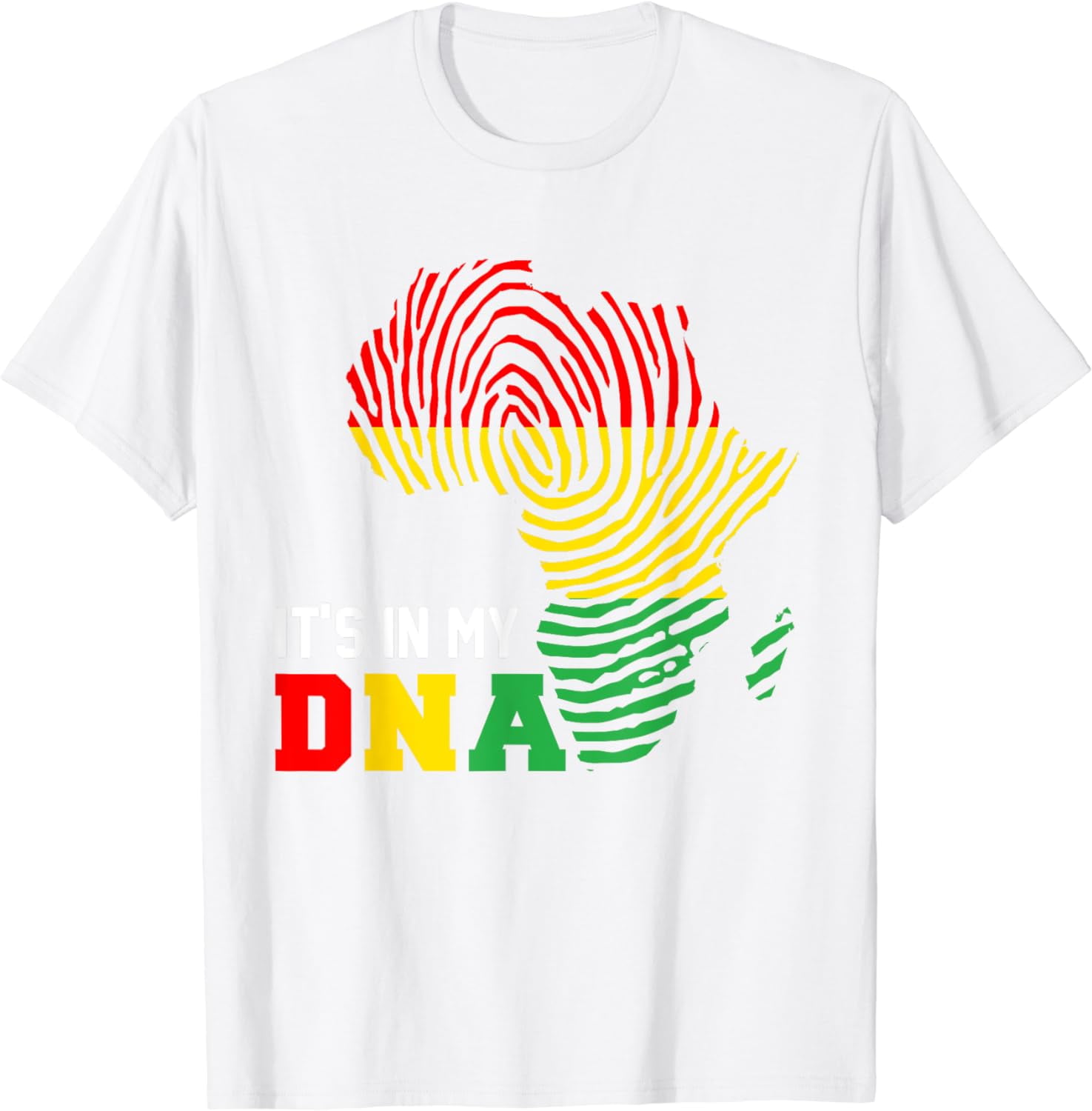 It's In My DNA Pan African Fingerprint Black History Month T-Shirt - Walmart.com