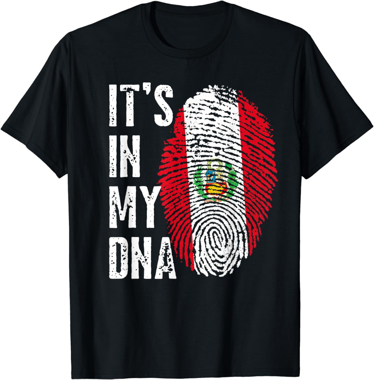 It's In My DNA Proudly Peruvian American Peru Flag Heritage T-Shirt ...