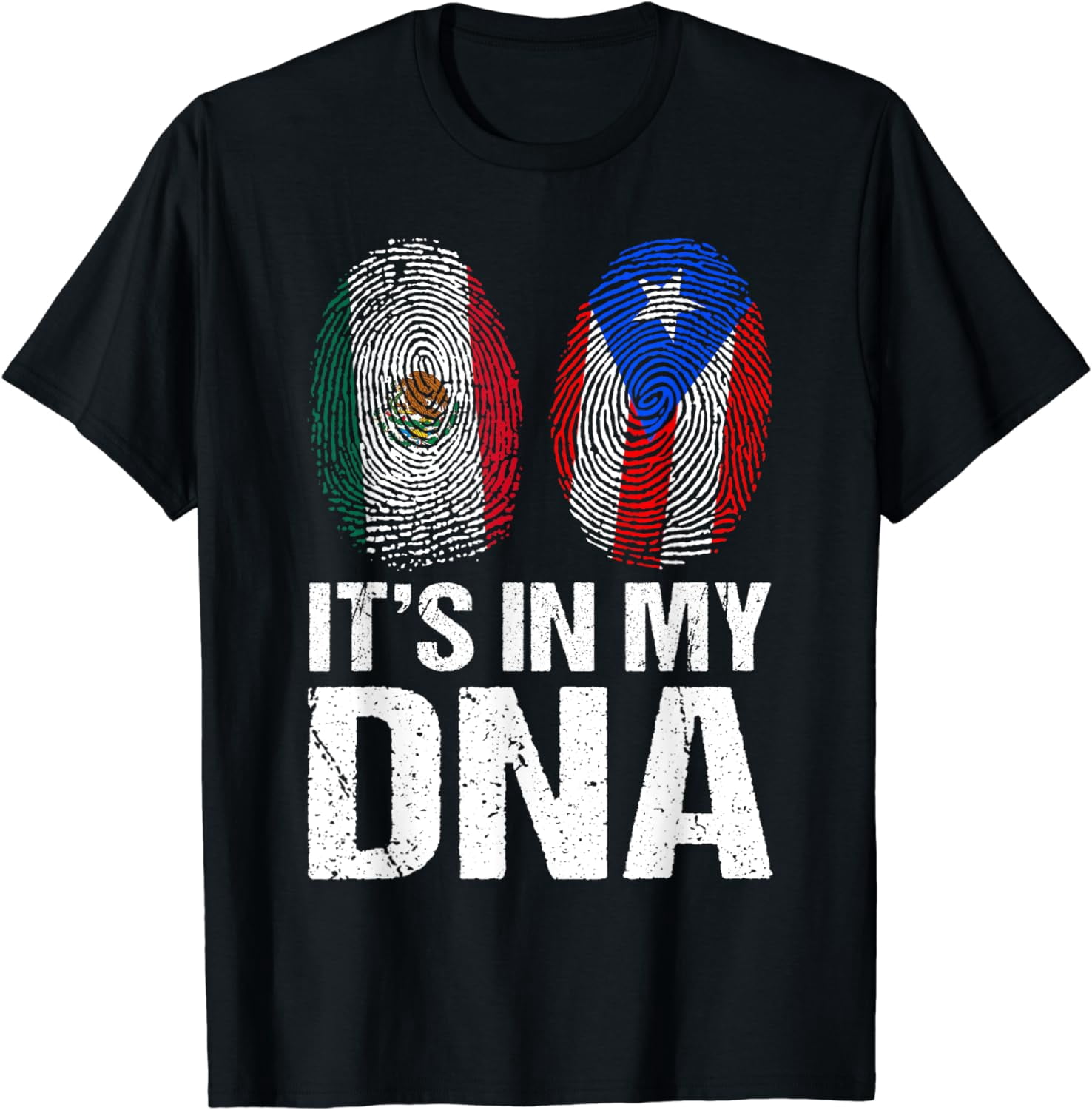 It's In My DNA Puerto Rico & Mexico Flag Boricua & Mexican T-Shirt ...