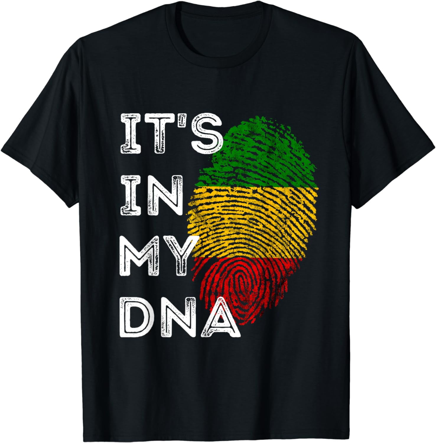 It's In My DNA Rasta Reggae Roots Jamaican Pride Rastafarian T-Shirt ...