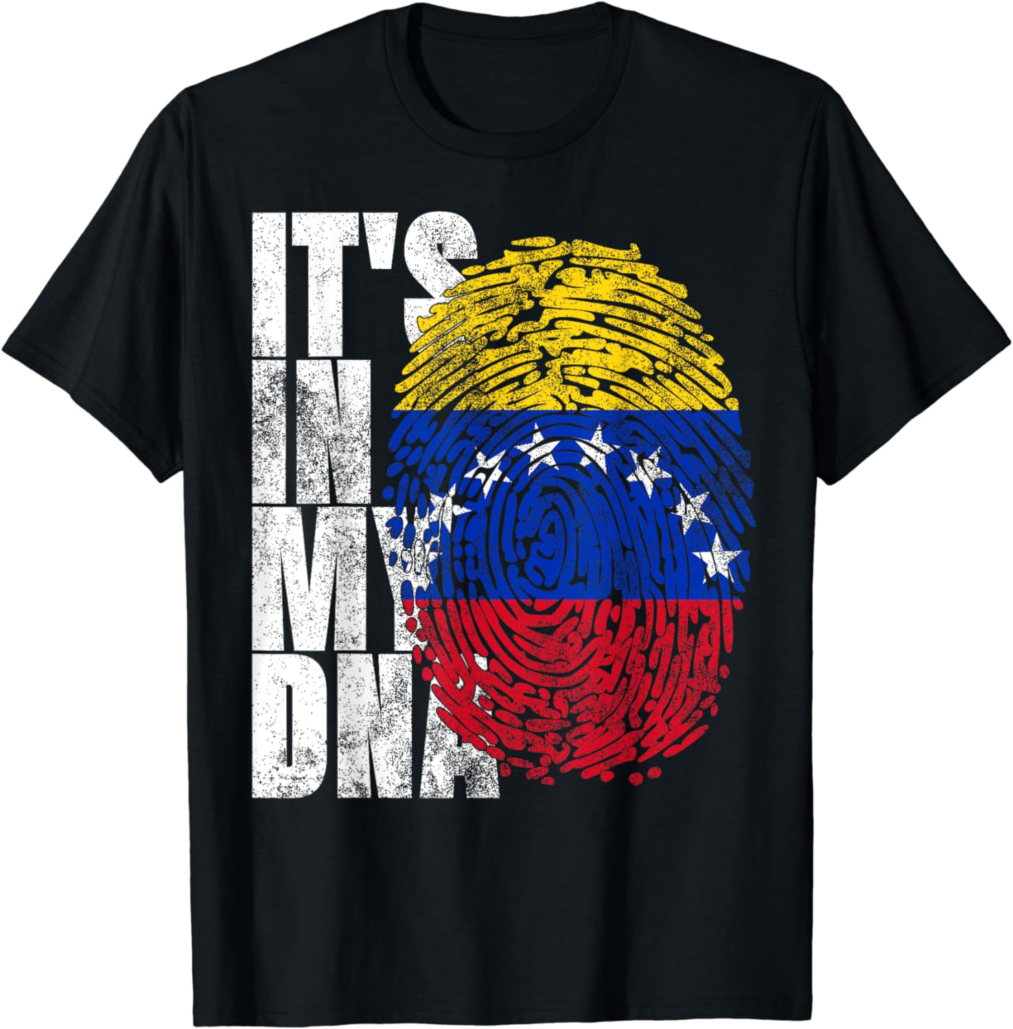 It's In My DNA Venezuelan Print Bandera de Venezuela Flag T-Shirt ...