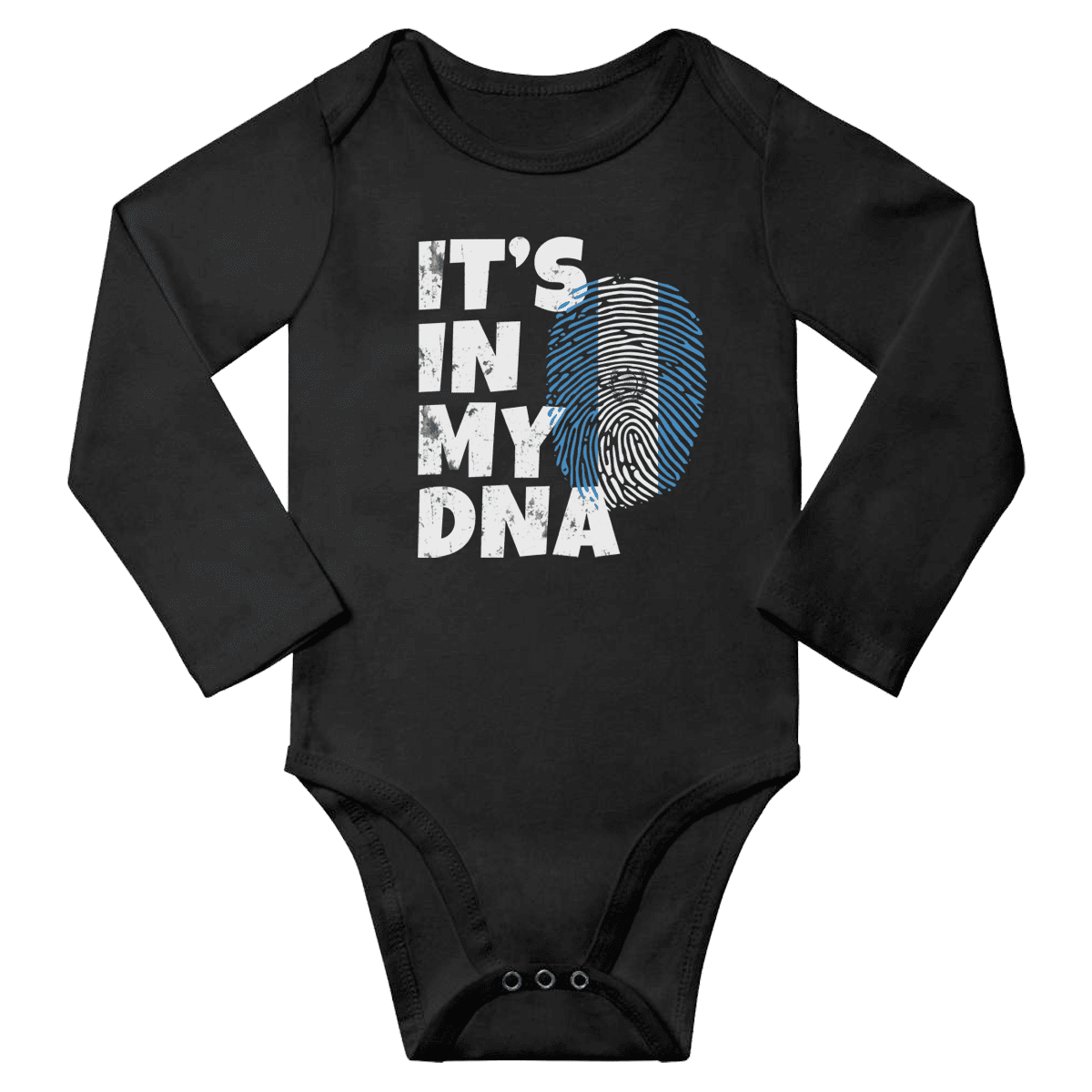 It's In My Guatemalan DNA Baby Long Sleeve Bodysuit Outfits (Black, 24 ...