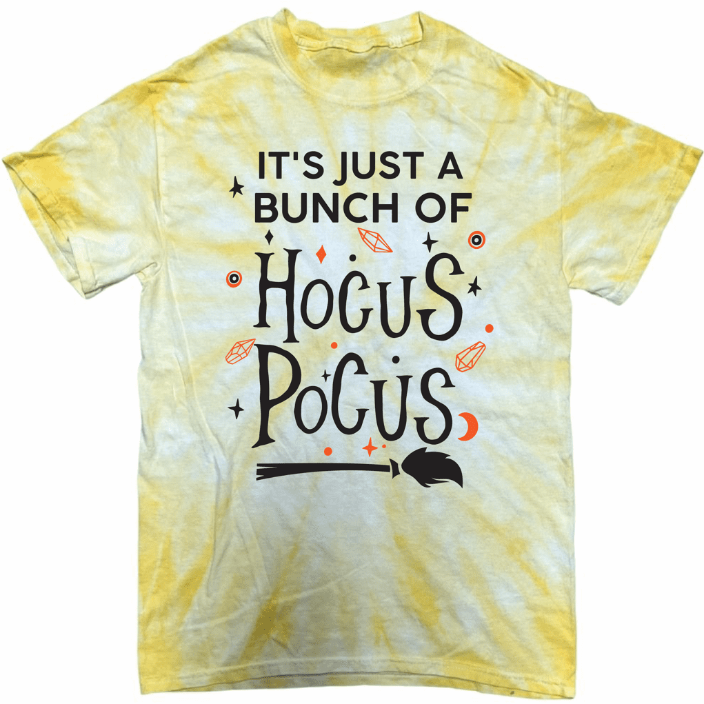It's Just A Bunch Of Hocus Pocus T-Shirt Witch Spell Halloween Spirits ...