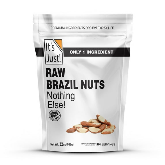 It's Just - Raw DEF29 Brazil Nuts, 2lb, Unsalted, Non-GMO, Keto ...