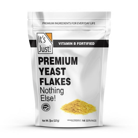 It's Just - Yeast VTF5 Flakes, Nutritional Yeast, Premium Fortified w/Vitamin B, Nooch, Vegan ...