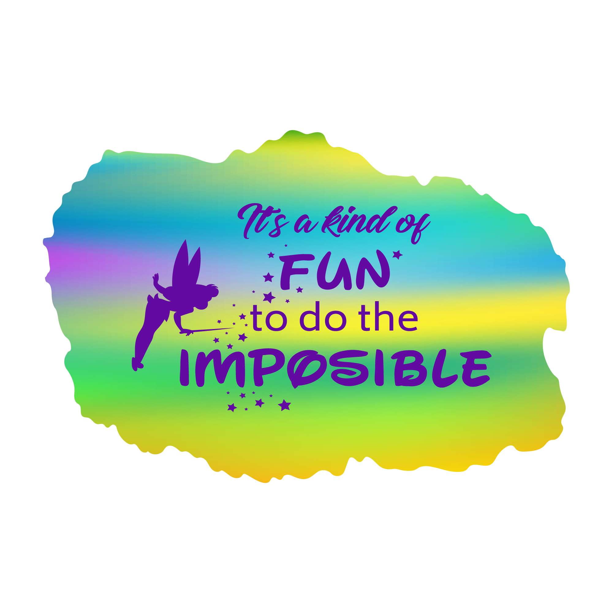 It's Kind Of Fun To Do Impossible Motivational Quote Colorful Wall ...