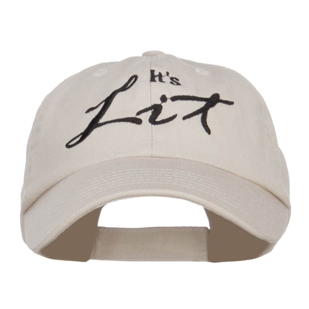 It's Lit Embroidered Low Profile Cap - Stone OSFM - Walmart.com