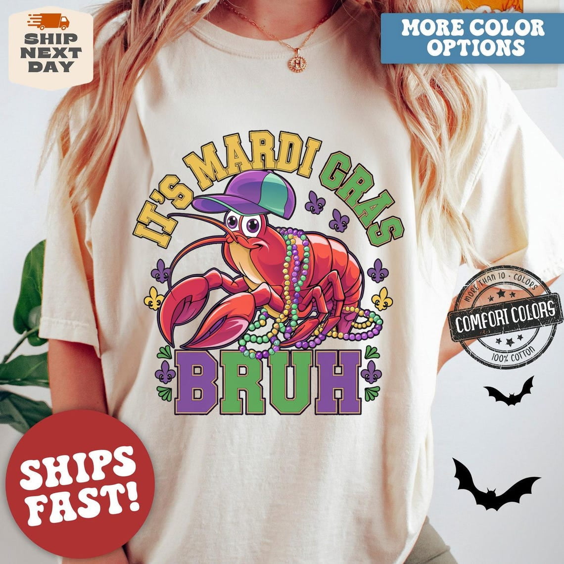 It's Mardi Gras Bruh Crawfish Shirt, Funny Fat Tuesday Shirt, Crawfish ...