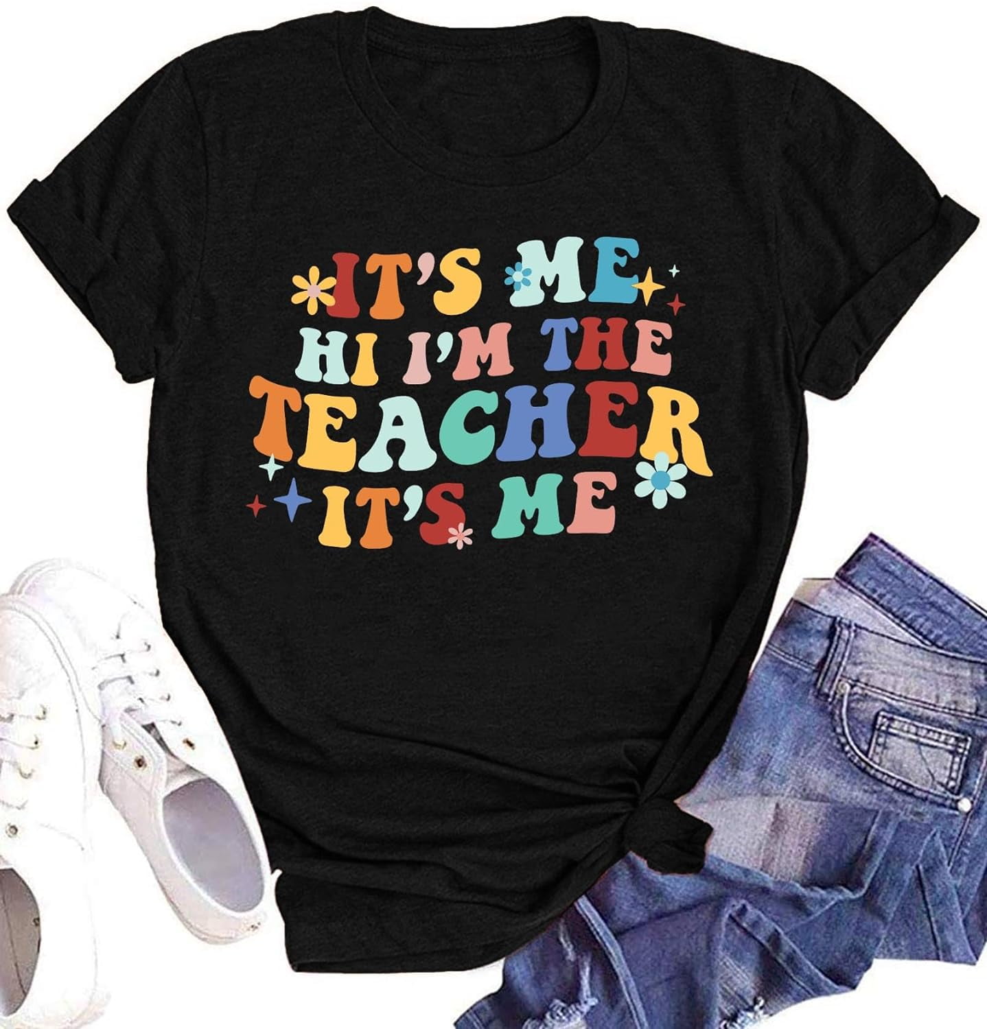 It's Me Hi I'm The Teacher T Shirts Women Teacher Life Shirt Back to ...