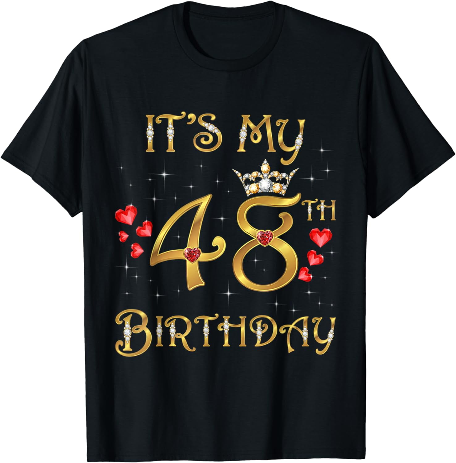 It's My 48th Birthday, 48 Years Old, 48th Birthday Queen T-Shirt ...