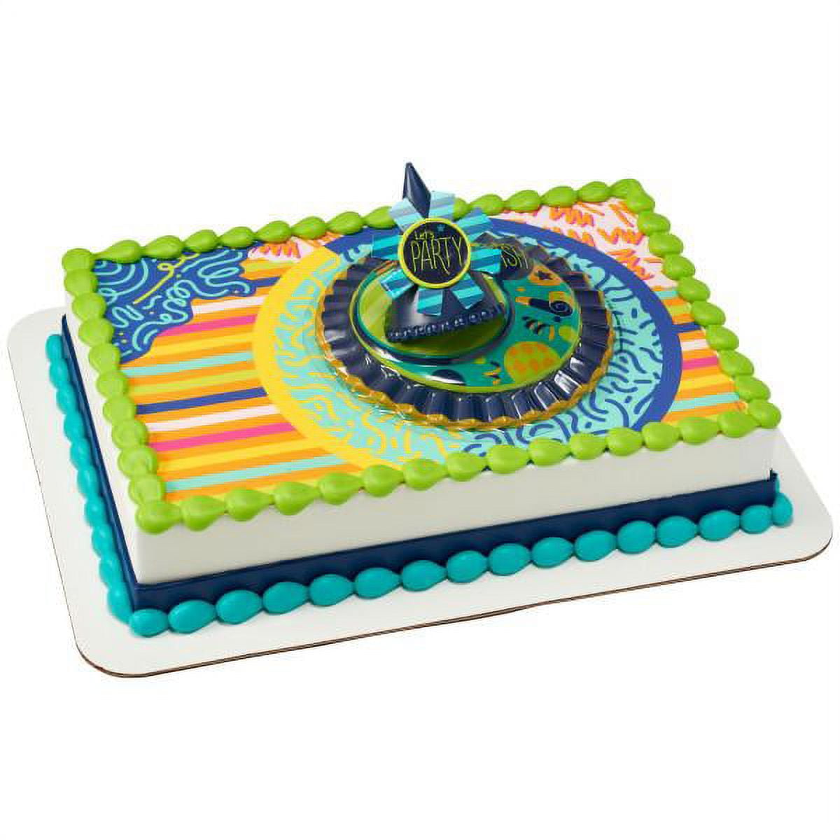 It's My Party DecoSet with 1/4 sheet Edible Cake Topper ImageBackground ...