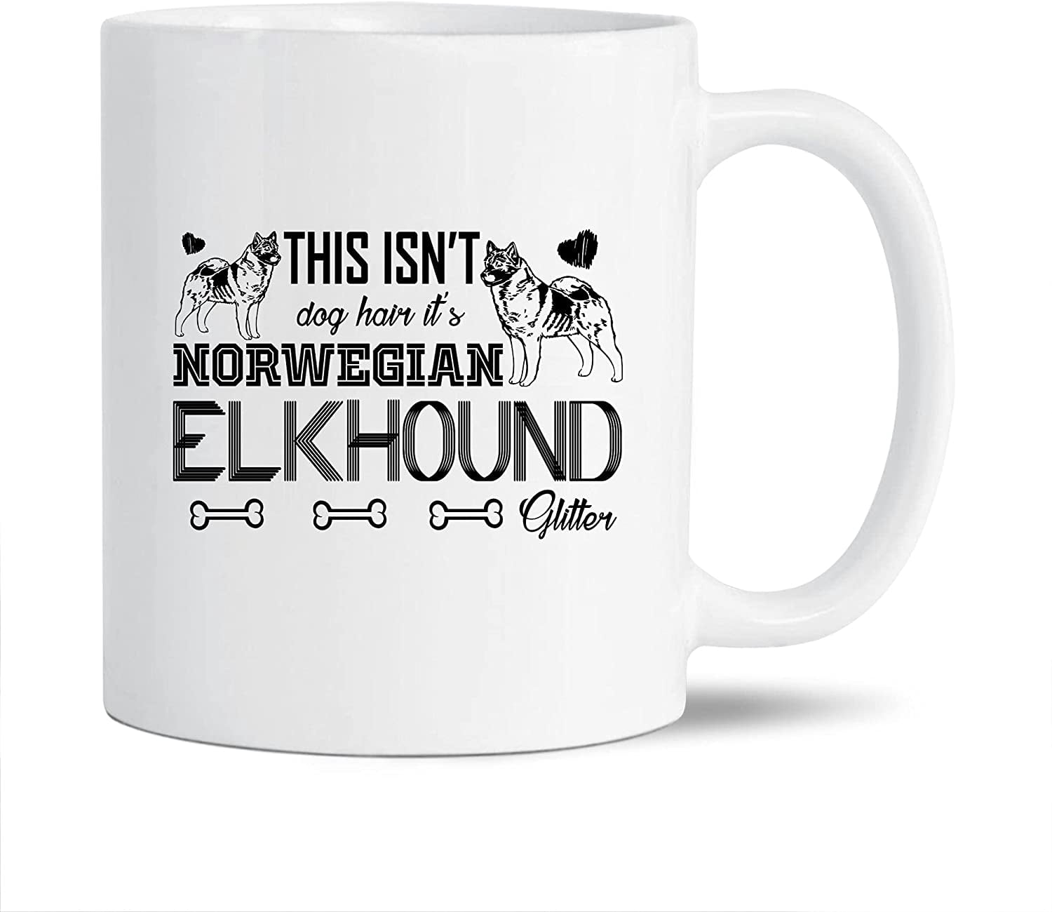 It's Norwegian Elkhound Glitter White Ceramic Coffee Mug For Men ...