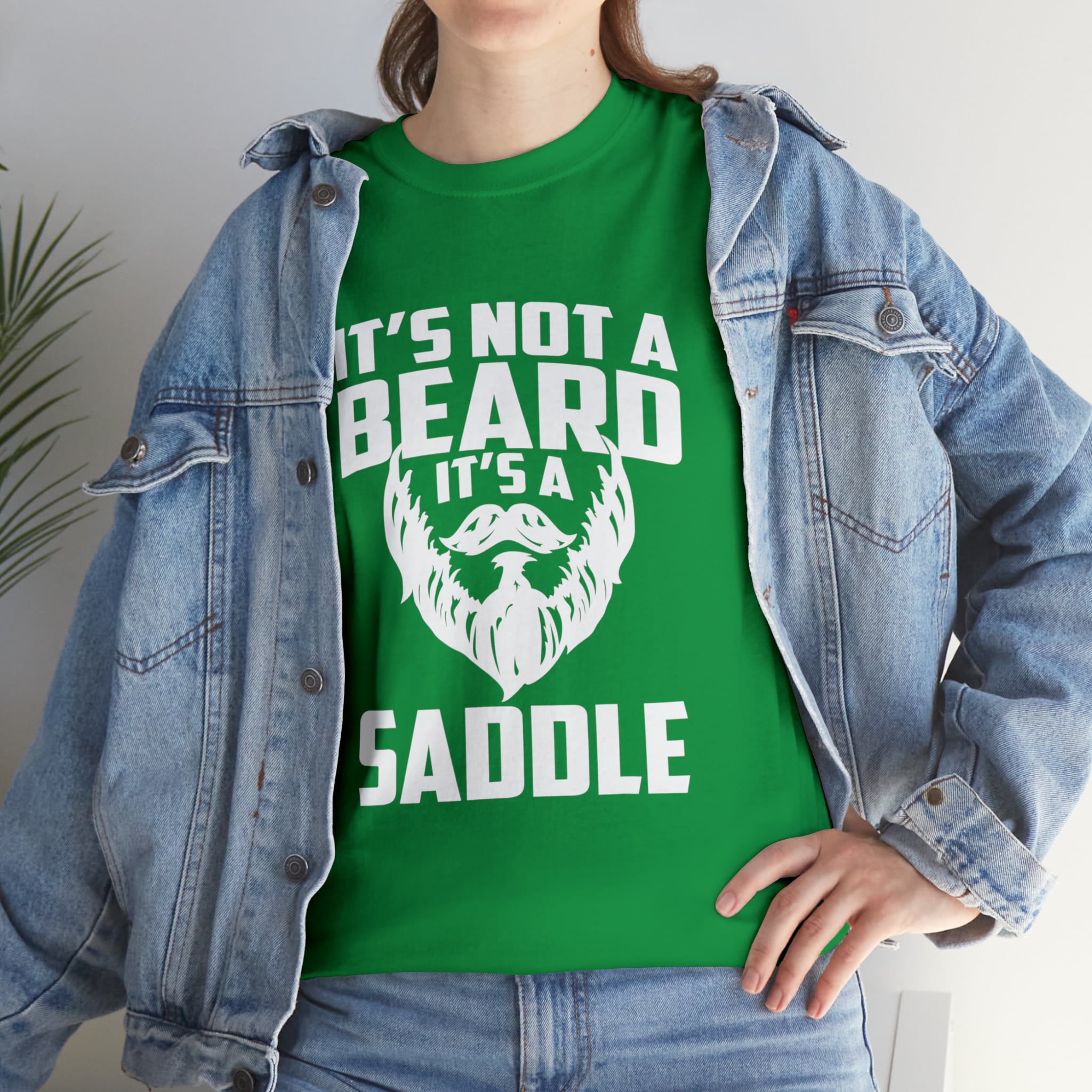 It's Not A Beard It's A Saddle Funny T-Shirt - Walmart.com