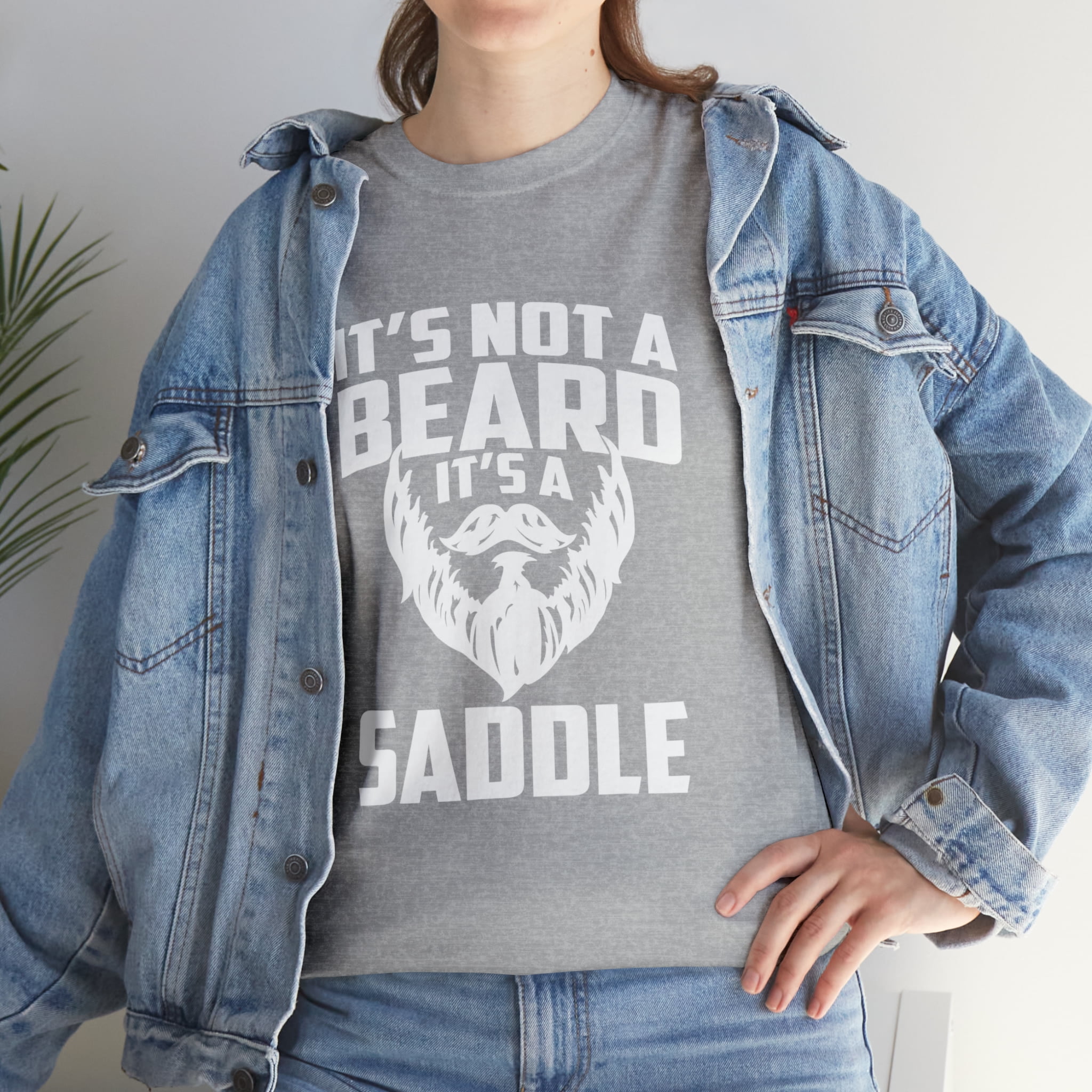 It's Not A Beard It's A Saddle Funny T-Shirt - Walmart.com