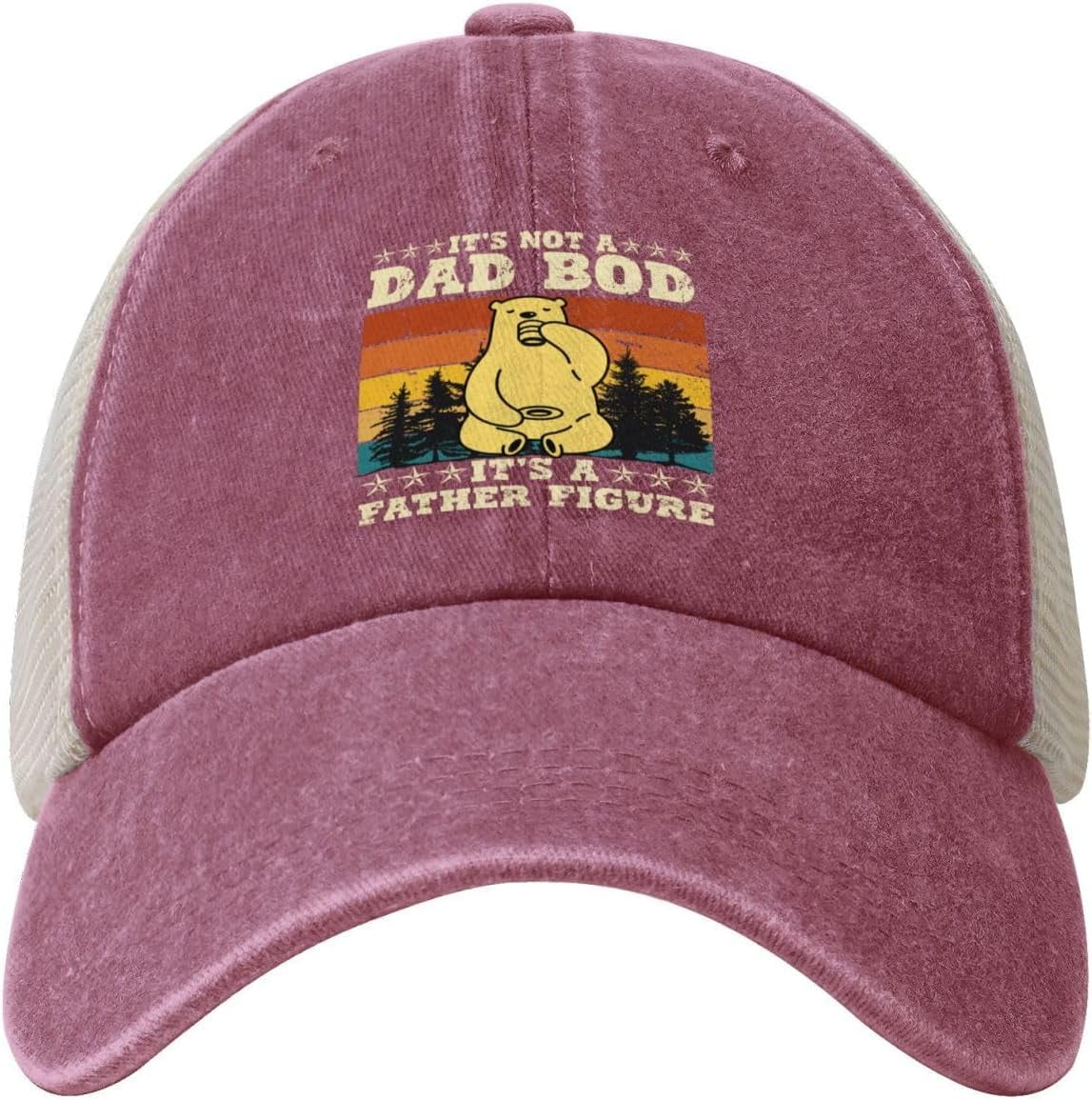 It's Not A Dad BOD It's A Father Figure Fathers Day Mesh Cap Denim Hat ...