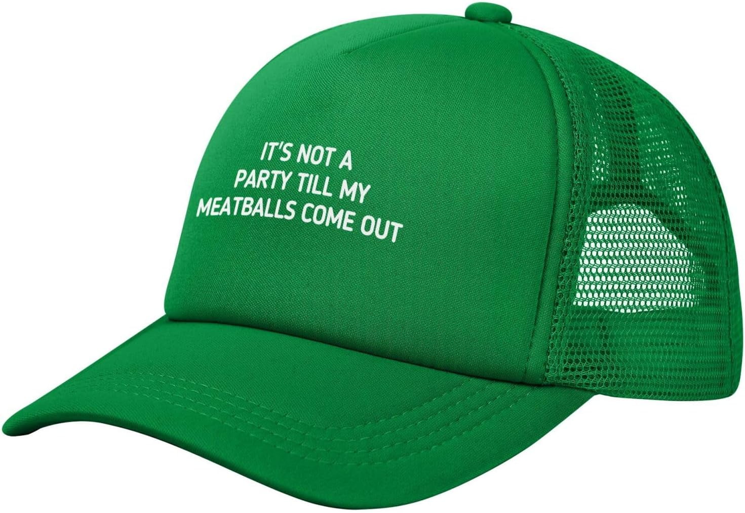 It's Not A Party Till My Meatballs Come Out Hat Mesh Trucker Hat Funny ...