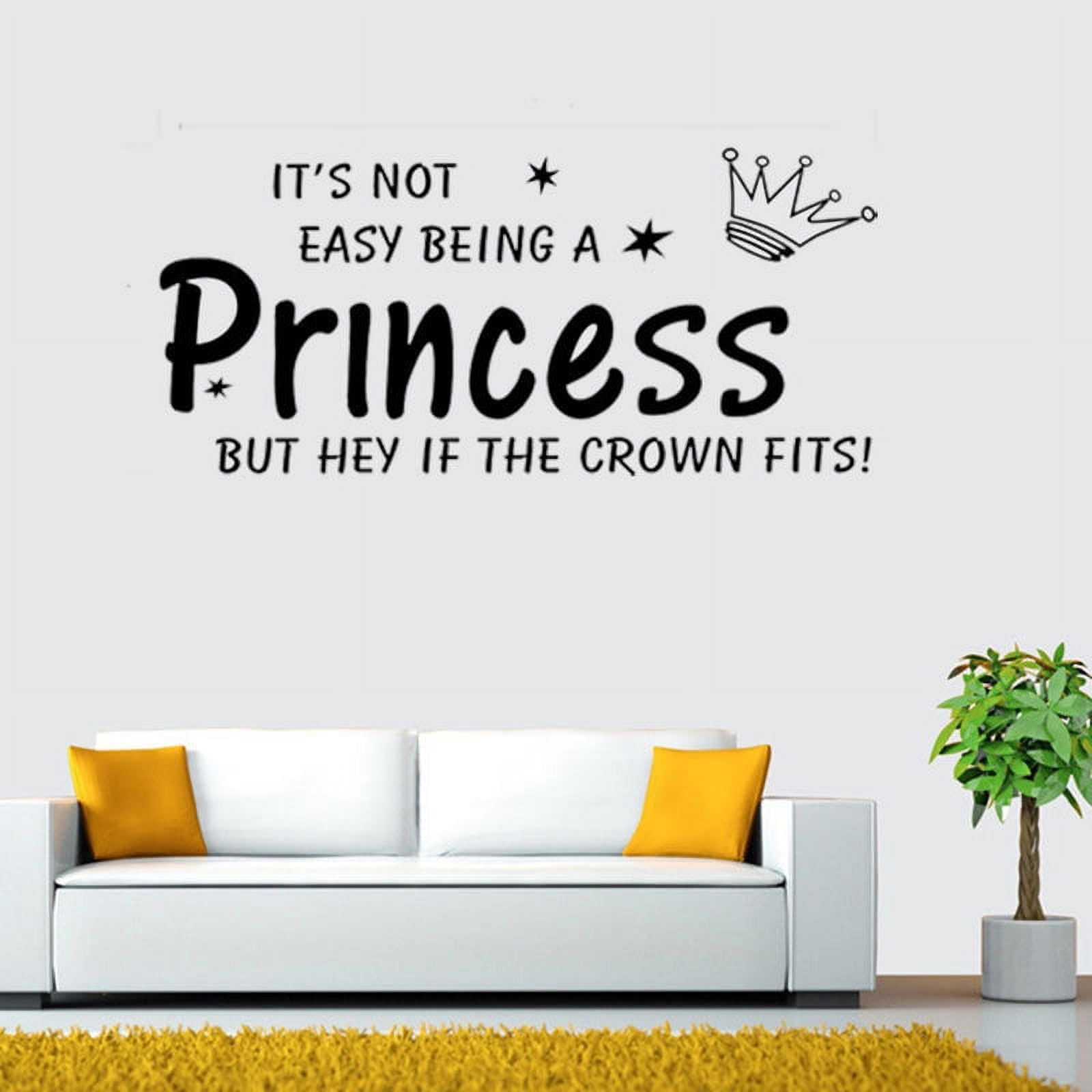 It's Not Easy Being A Princess Quote Girl Wall Room Sticker Vinyl Decor ...