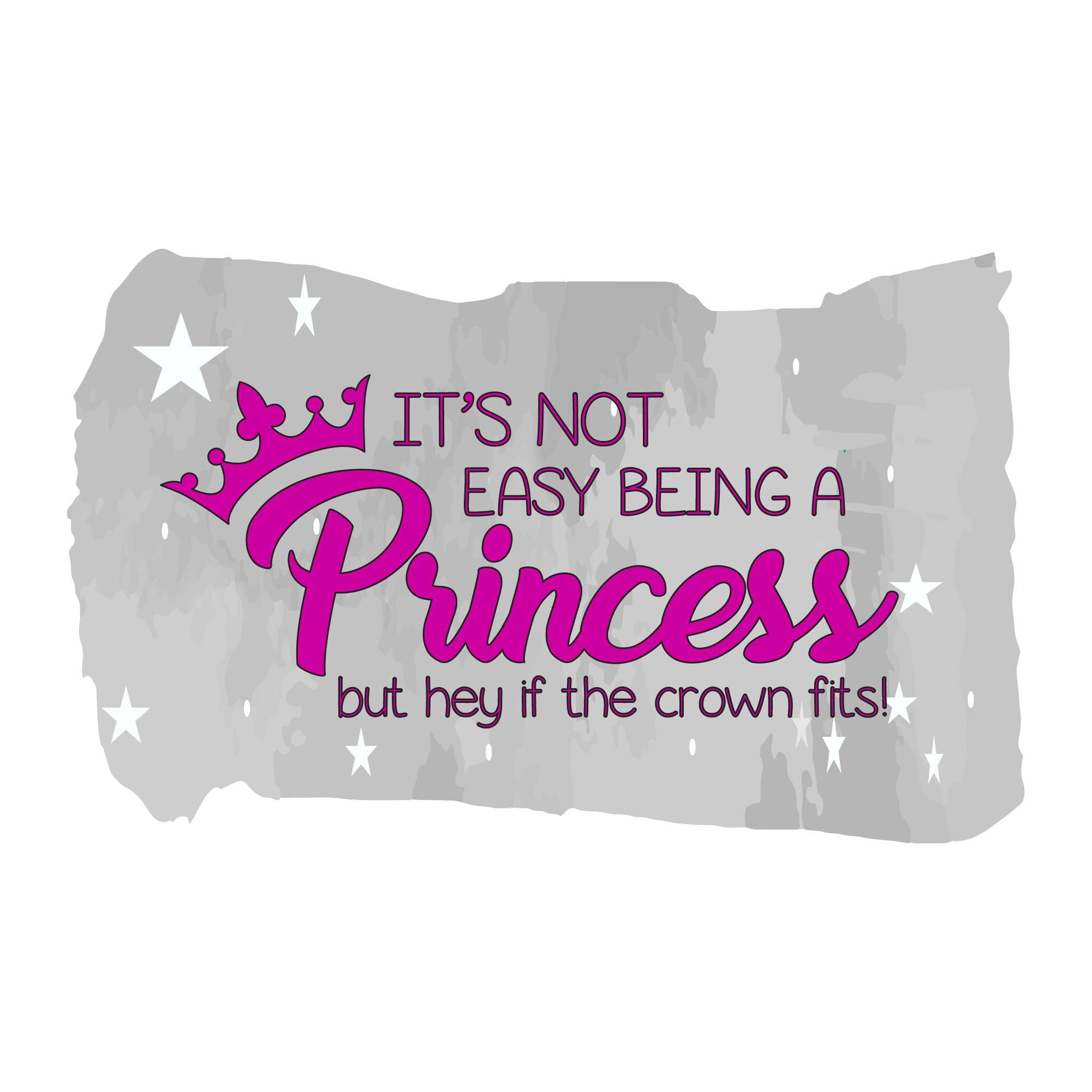 It's Not Easy Being A Princess Women Empower Inspiring Quote Vinyl ...
