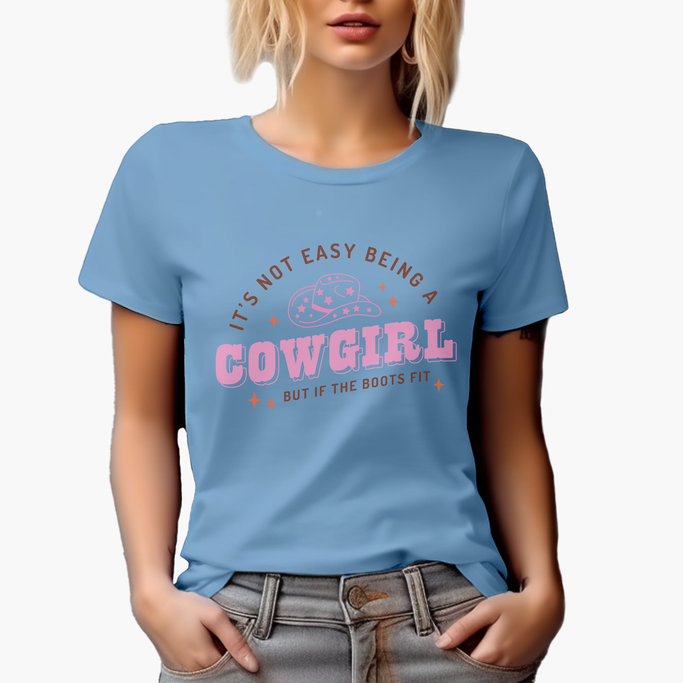 It's Not Easy Being a Cowgirl, but If the Boots Fit with Cowboy Hat Art ...