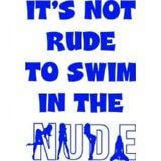 It's Not Rude - Girls Boys Bed Room - Picture Art - Peel & Stick Vinyl ...