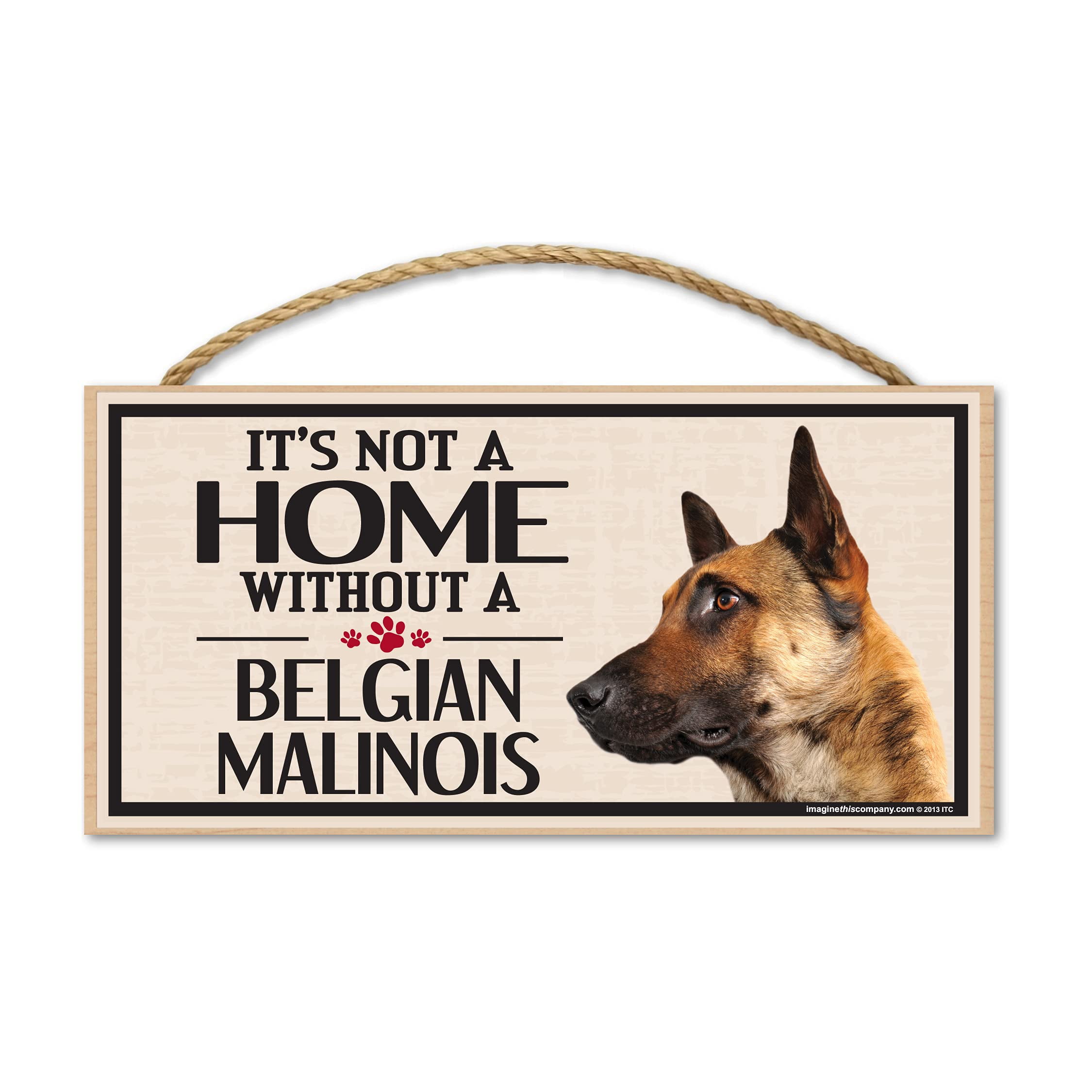 Imagine This Wood Sign for Belgian Malinois Dog Breeds - Walmart.com