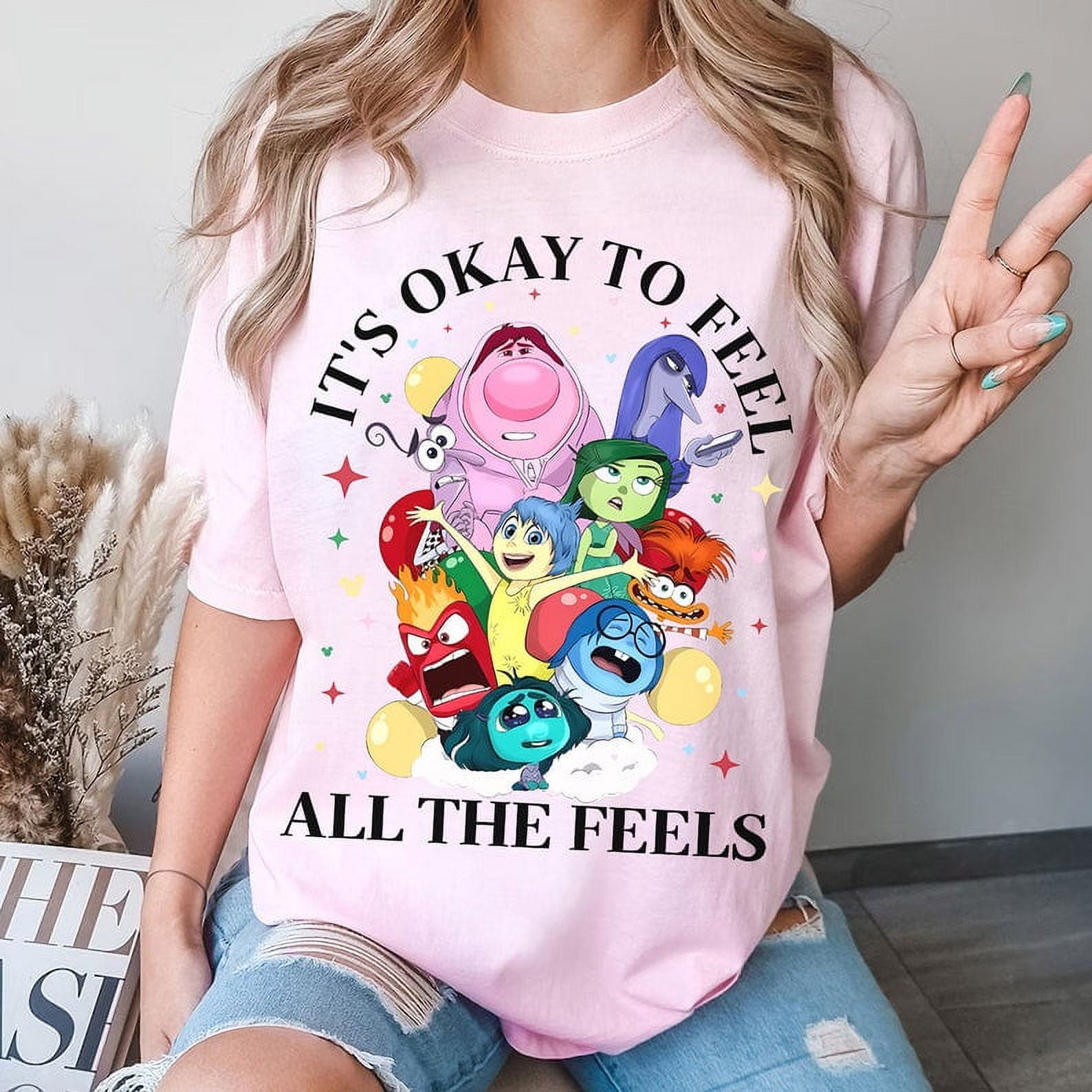 It's Okay To Feel All The Feels Shirt, Emotions Inside Out Characters ...