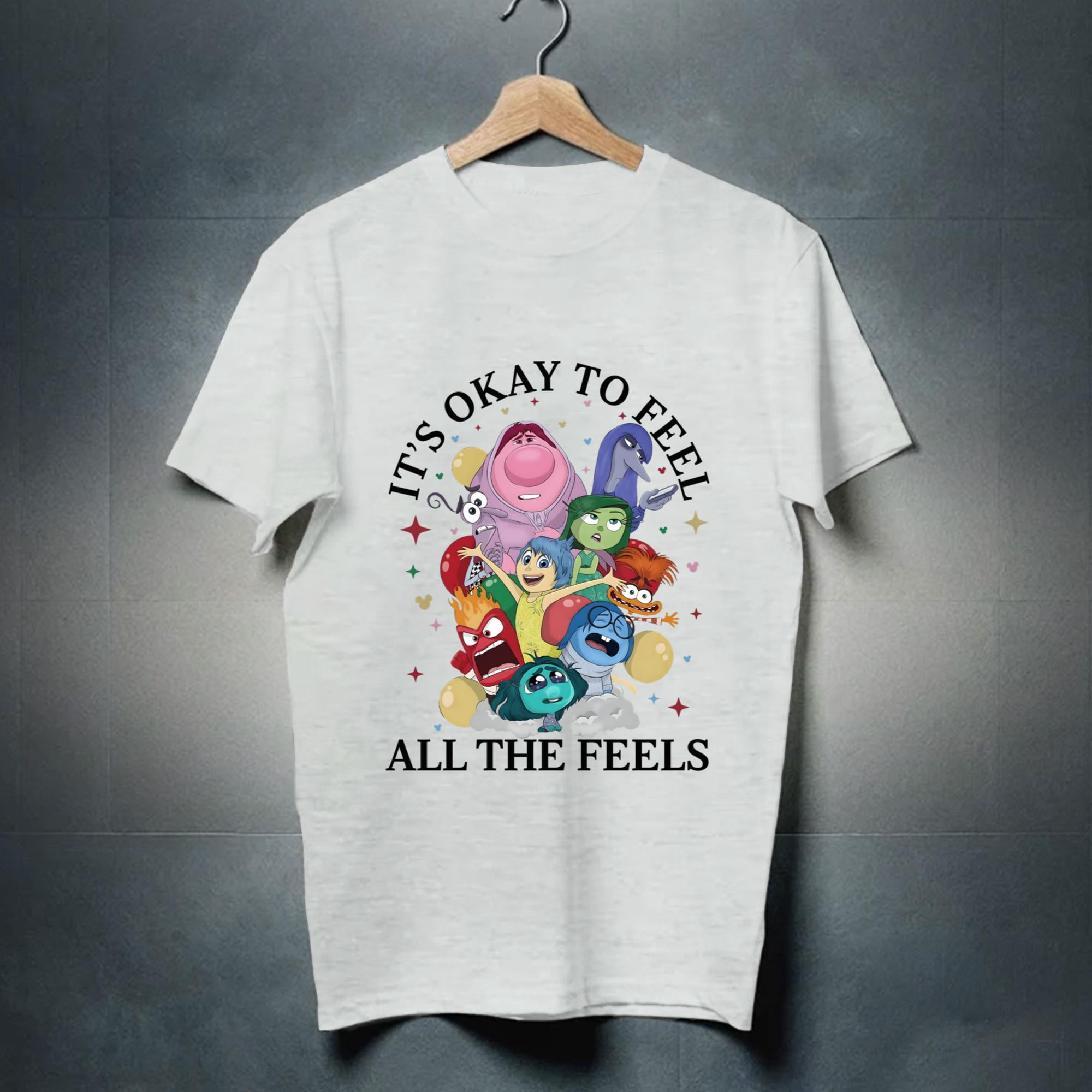 It's Okay To Feel All The Feels Shirt, Emotions Inside Out Characters ...