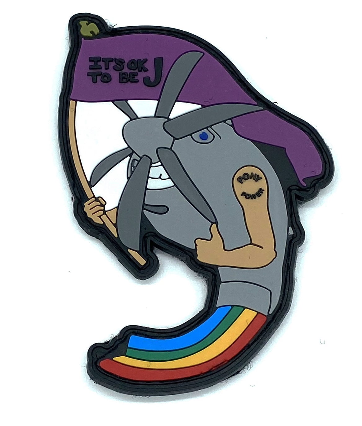 It's Okay to be J, 4" PVC Patch with Hook and Loop - Walmart.com