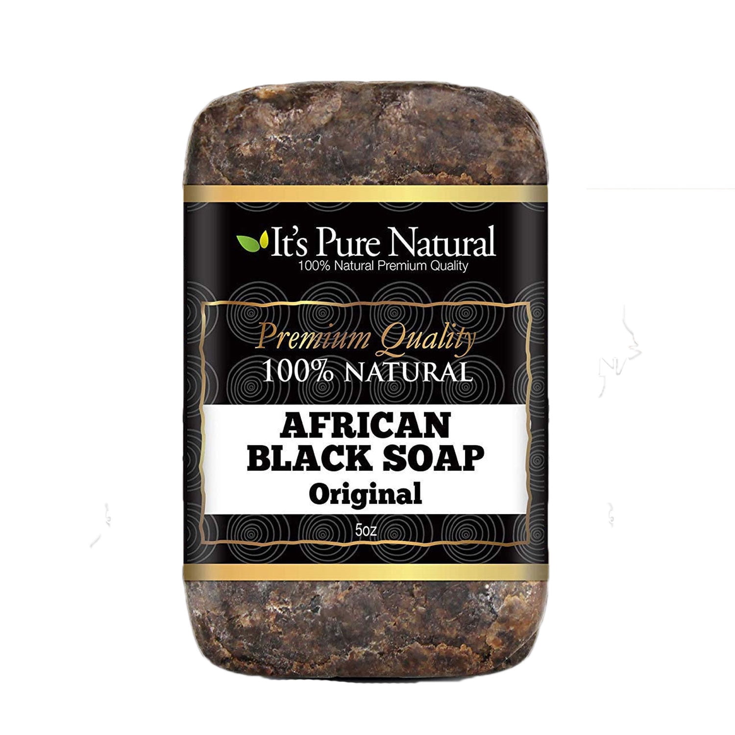 It's Pure Natural African Black Soap Bars Original, 5 Oz., Pack of 3 ...