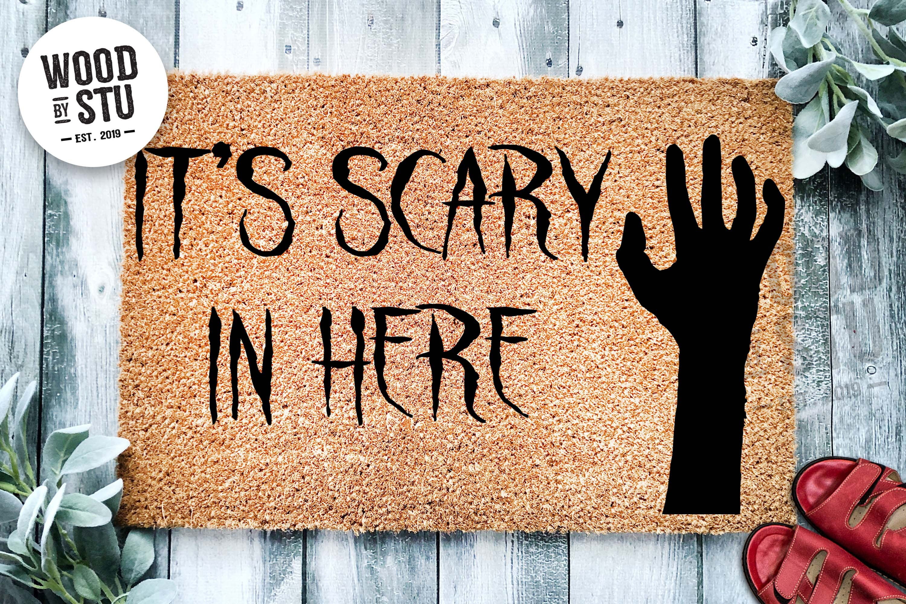 It's Scary In Here | Funny Doormat | Welcome Mat | Funny Door Mat ...