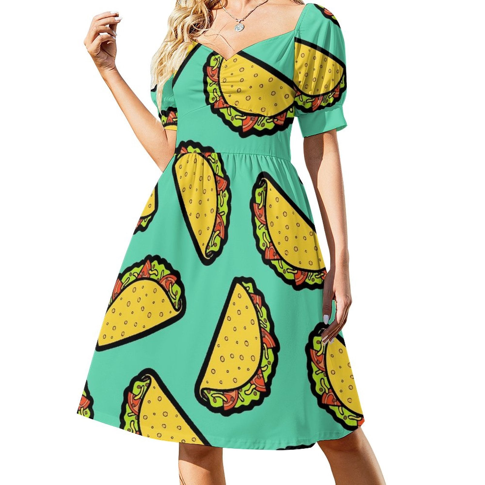 It's Taco Time! Sleeveless Dress long dress women summer Elegant gown ...