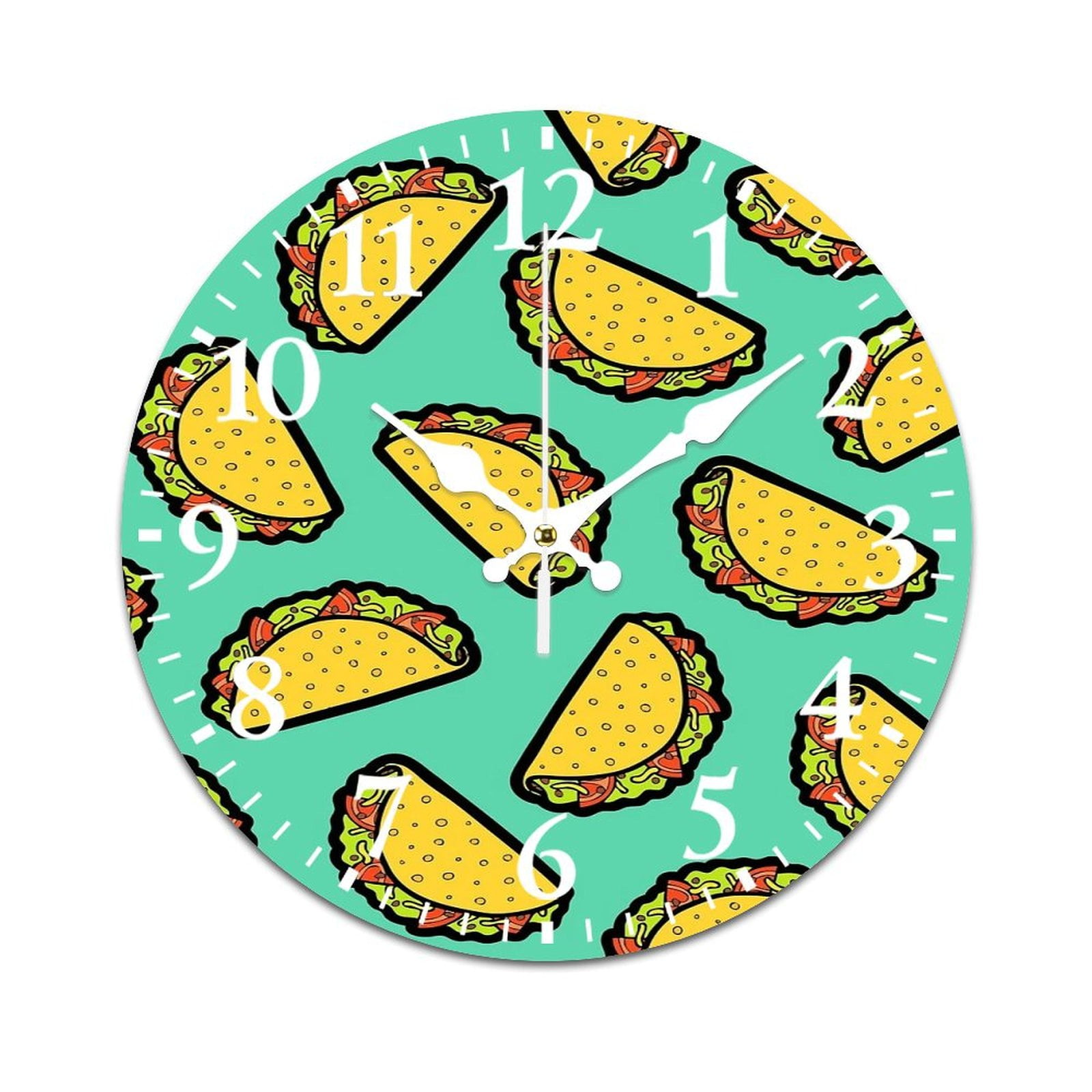 It's Taco Time! Wall Clock Modern Design Clocks Wall Hanging Home ...